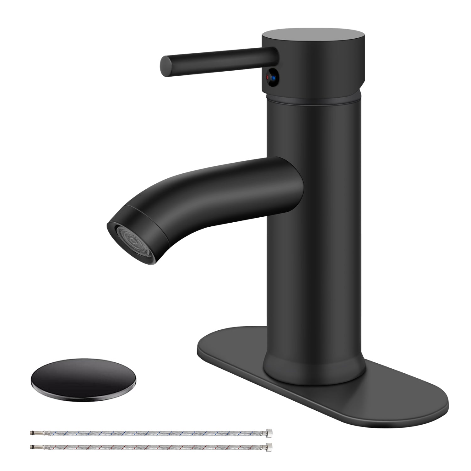 Airuida Bathroom Bowl Vessel Sink Faucet Short Bathroom Stainless Stee
