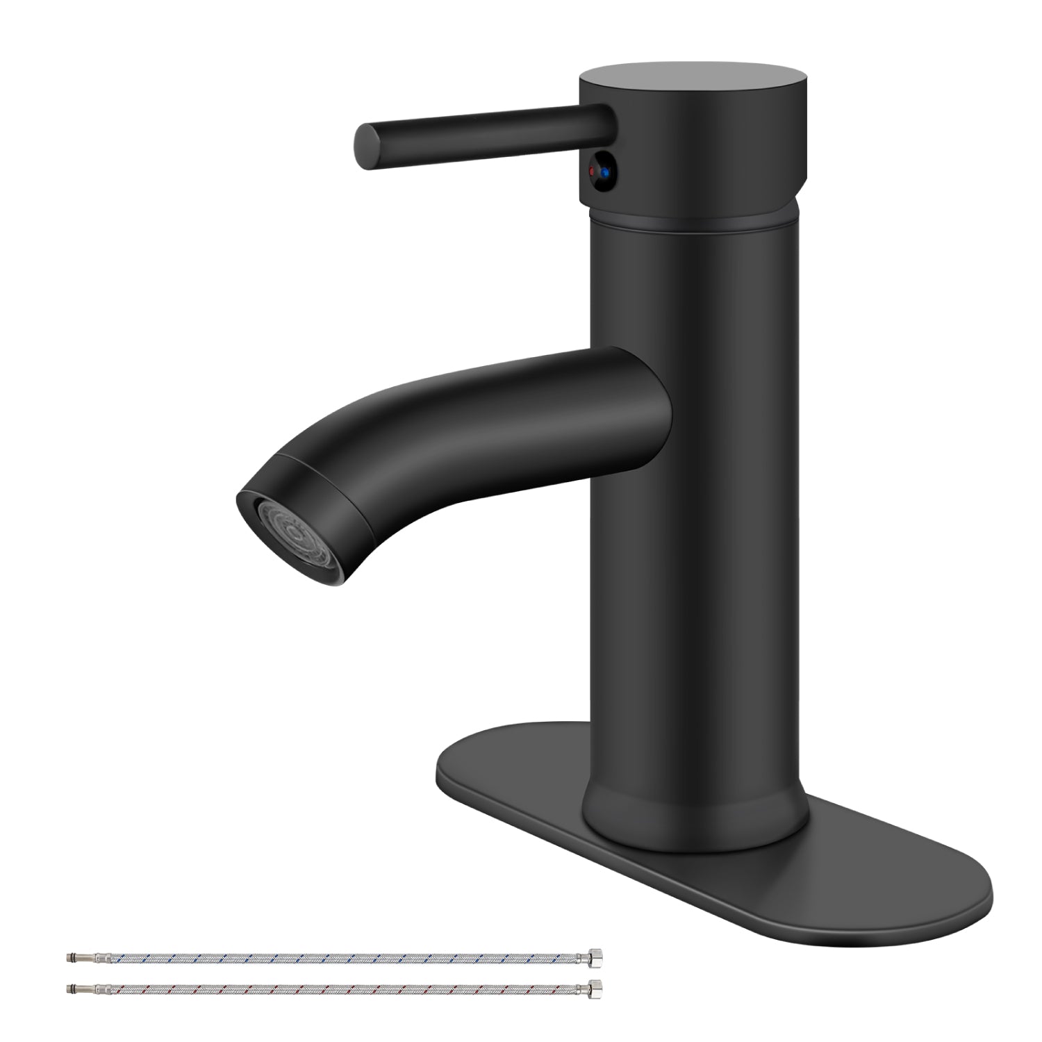 Airuida Short Bathroom Bowl Vessel Sink Faucet Bathroom Stainless Stee